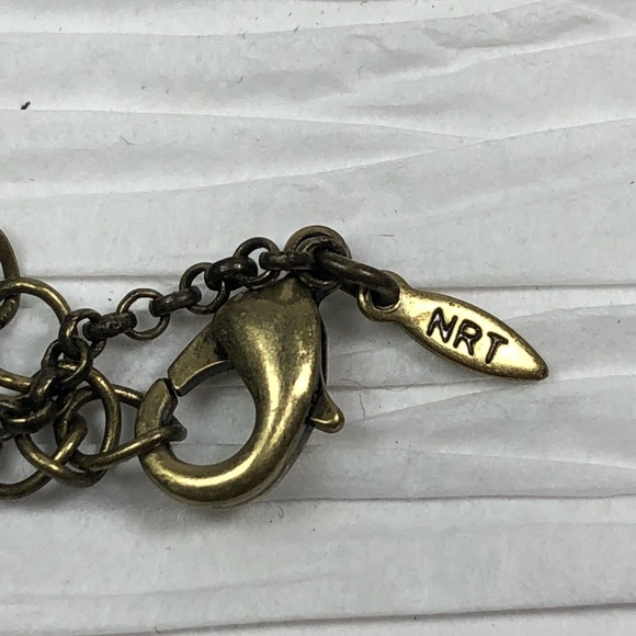 NRT | Jewelry | Vintage Nrtavon Bronze Lariat Necklace Gemstones | Poshmark